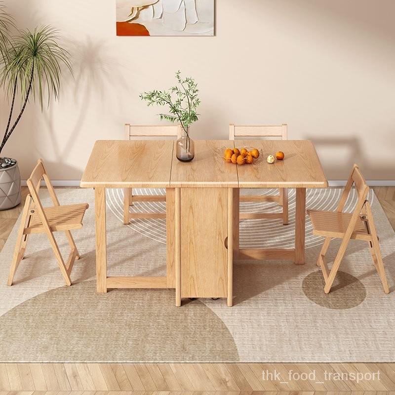 Japanese-Style Solid Wood Folding Dining Table Small Apartment Home ...
