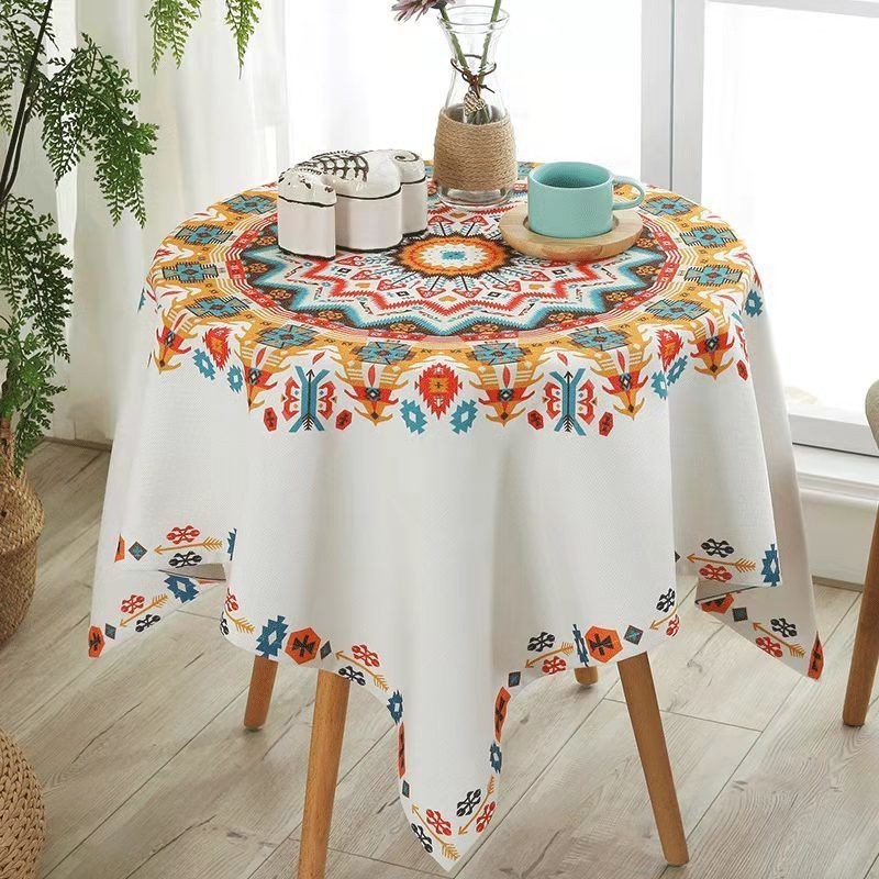 Ethnic Style High-End Fresh Balcony Tablecloth Square Round Small Table ...