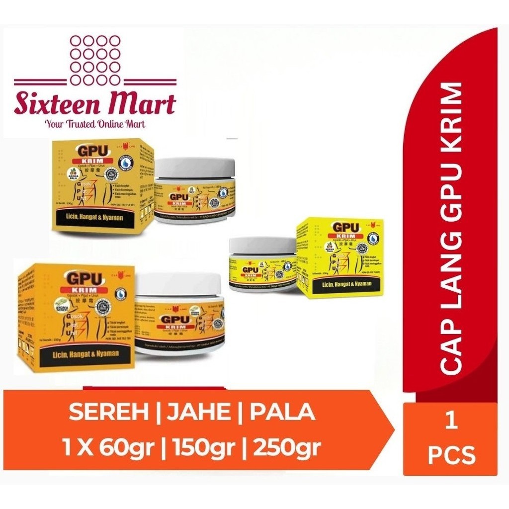 Cap Lang - GPU KRIM SEREH | PALA | JAHE 1x 60GR | 150GR | 250GR ...