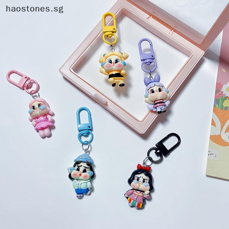 Hao Cute The Powerpuff Girls Crybaby Key Chain Resin Small Key Rings ...