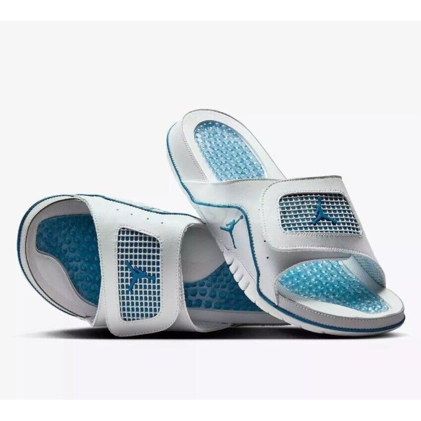 Nike Jordan Hydro 4 IV Retro Slide Sandals White Industrial Blue 532225 ...