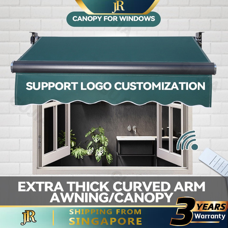 JR Canopy For Windows Sunshade Folding Retractable Manual Electric ...