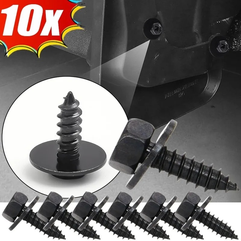 10Pcs Toyota Lexus Metal Hexagonal Self-tapping Screw - Auto Wheel Arch ...