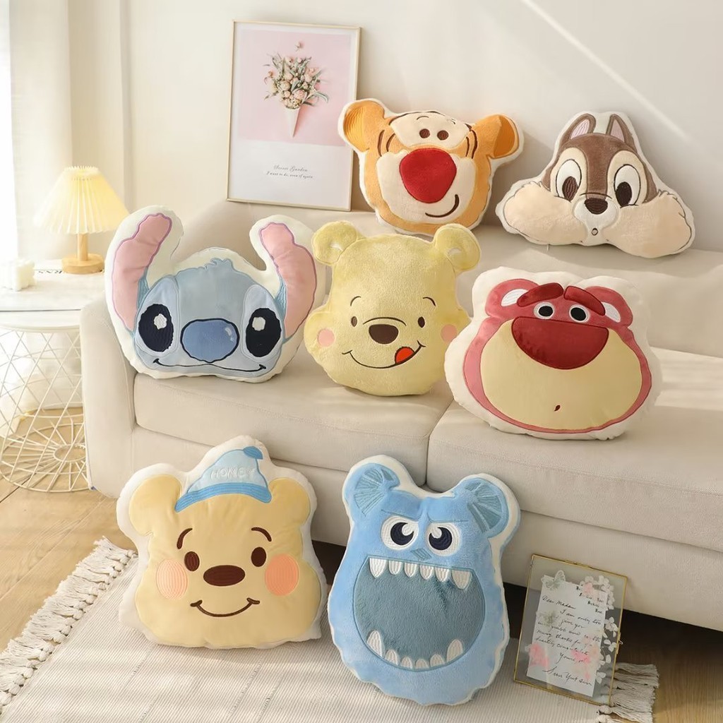 JOJO CASTLE Stitch Disney Cartoon Pillow Pooh Bear Lotso Sullivan Plush ...