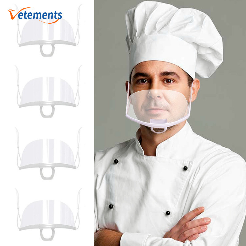 5/10 Pcs Convenient Reusable Safety Hygiene Chef Mask Transparent ...