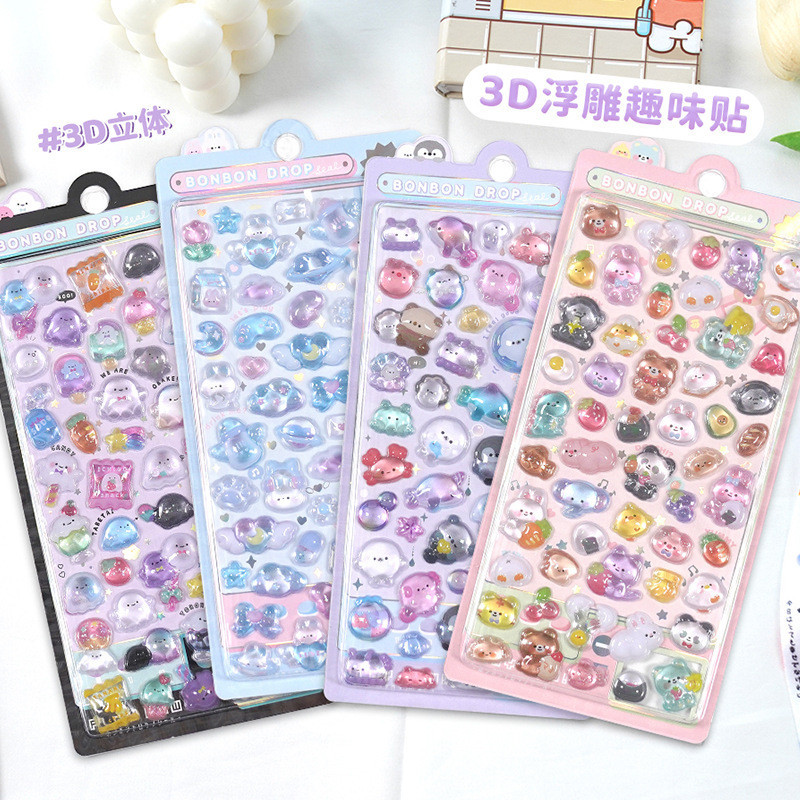 Relief Fun Stickers 3D Relief Fun Stickers Acrylic Diamond Stickers ...