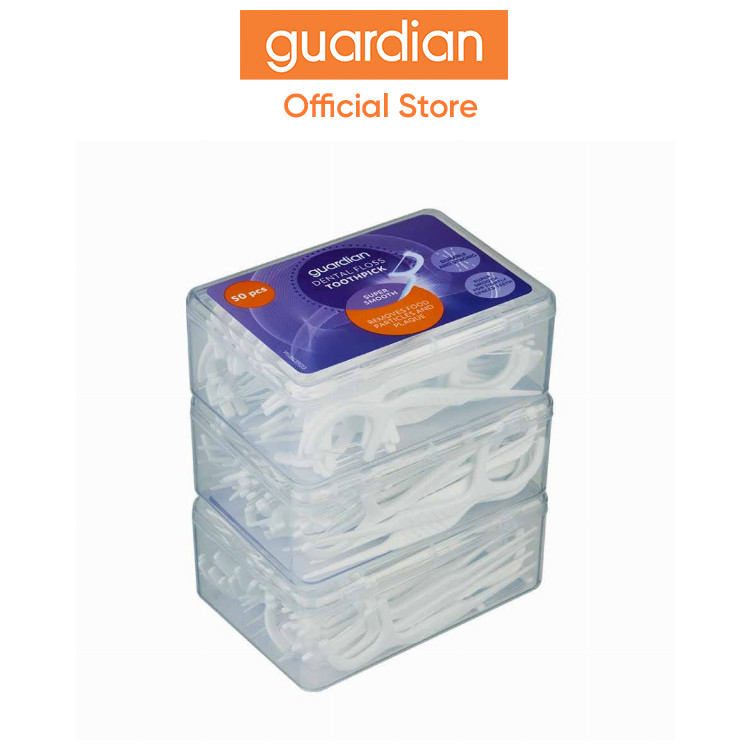Guardian Super Smooth Dental Floss Toothpicks 50sx3 | Shopee Singapore