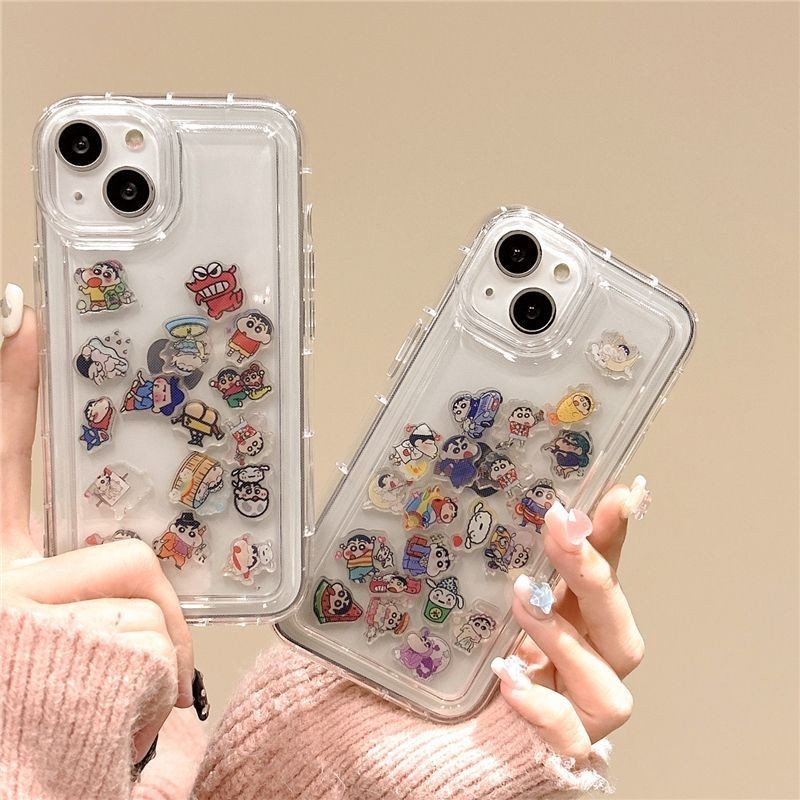 Crayon Shin Chan Rock Airbag for iphone 15promax Phone Case 14, 13, 12, 11, Transparent Xs/xr ...