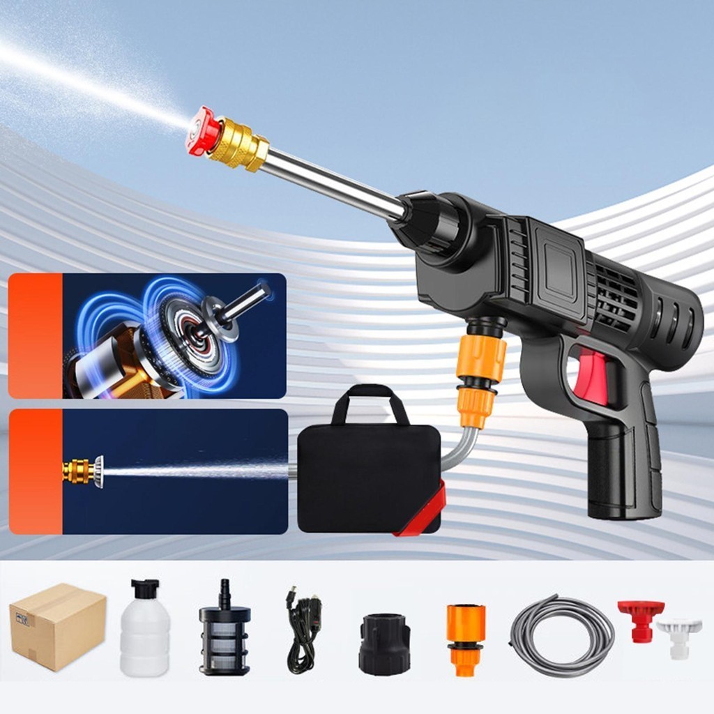 Car Washing Water Gun Built-in Battery Portable Pressure Washer ...