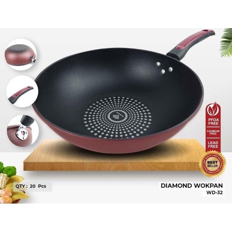 Diamon frying pan / wokpan / non-stick frying pan / non-stick frying ...