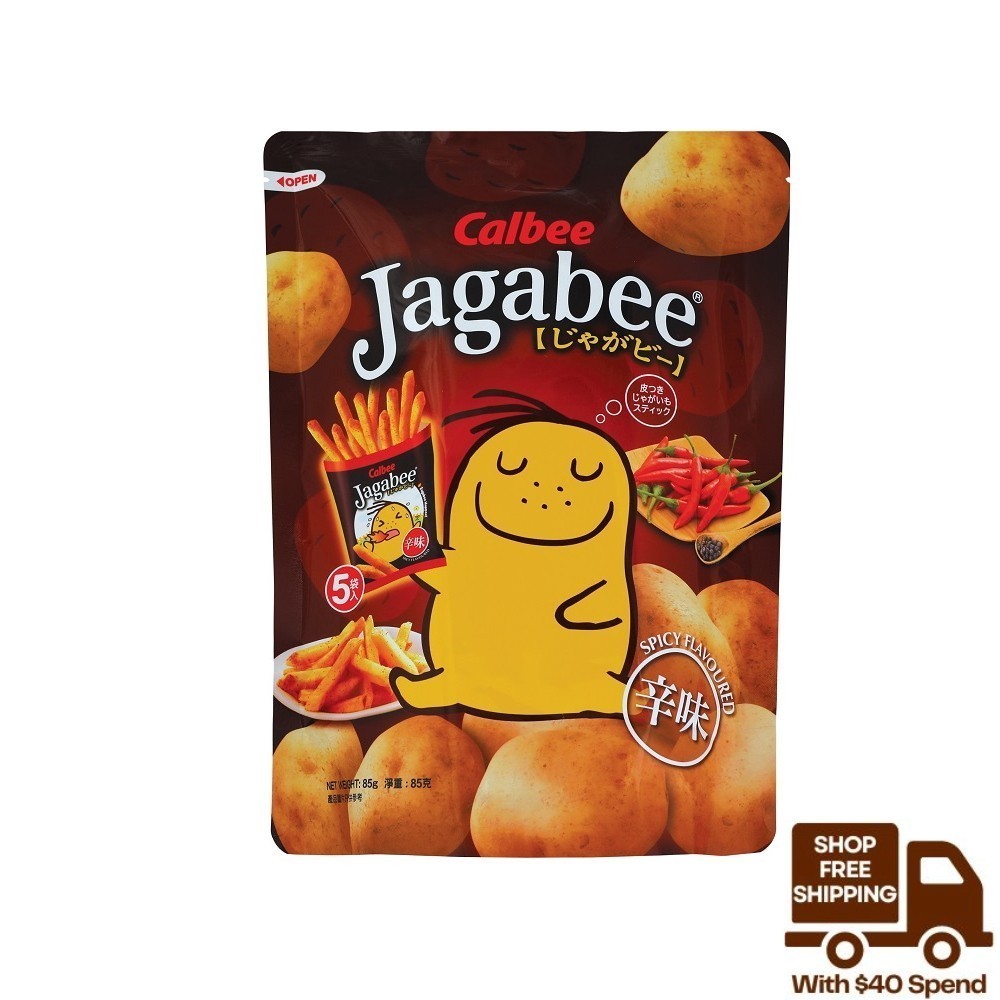 Calbee Jagabee Spicy Pouch Potato Sticks (5 x 17g) | Shopee Singapore