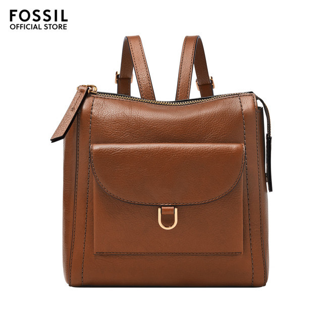Fossil Women's Parker Backpack ( ZB1921200 ) - Brown Leather | Shopee ...
