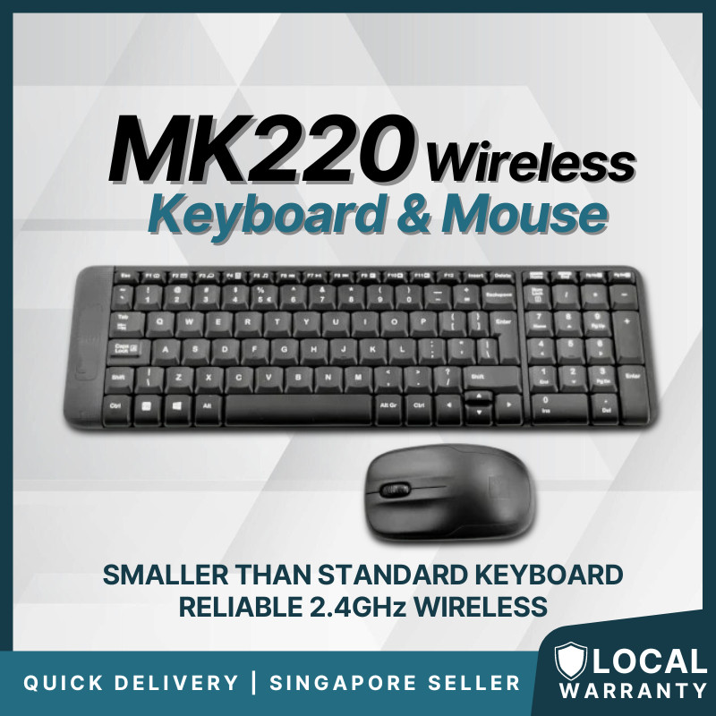 [sg] Mk220 Wireless Keyboard And Mouse Combo Compact Size Saving
