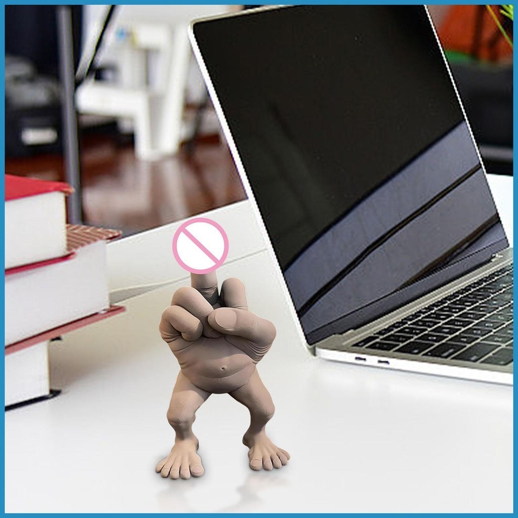Middle Finger Decor Funny Middle Finger Decor With Legs Hand Gesture ...