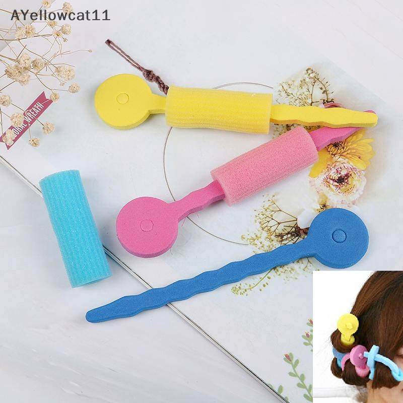 AA 3Pcs Soft foam sponge DIY styling hair rollers rods flexible ...