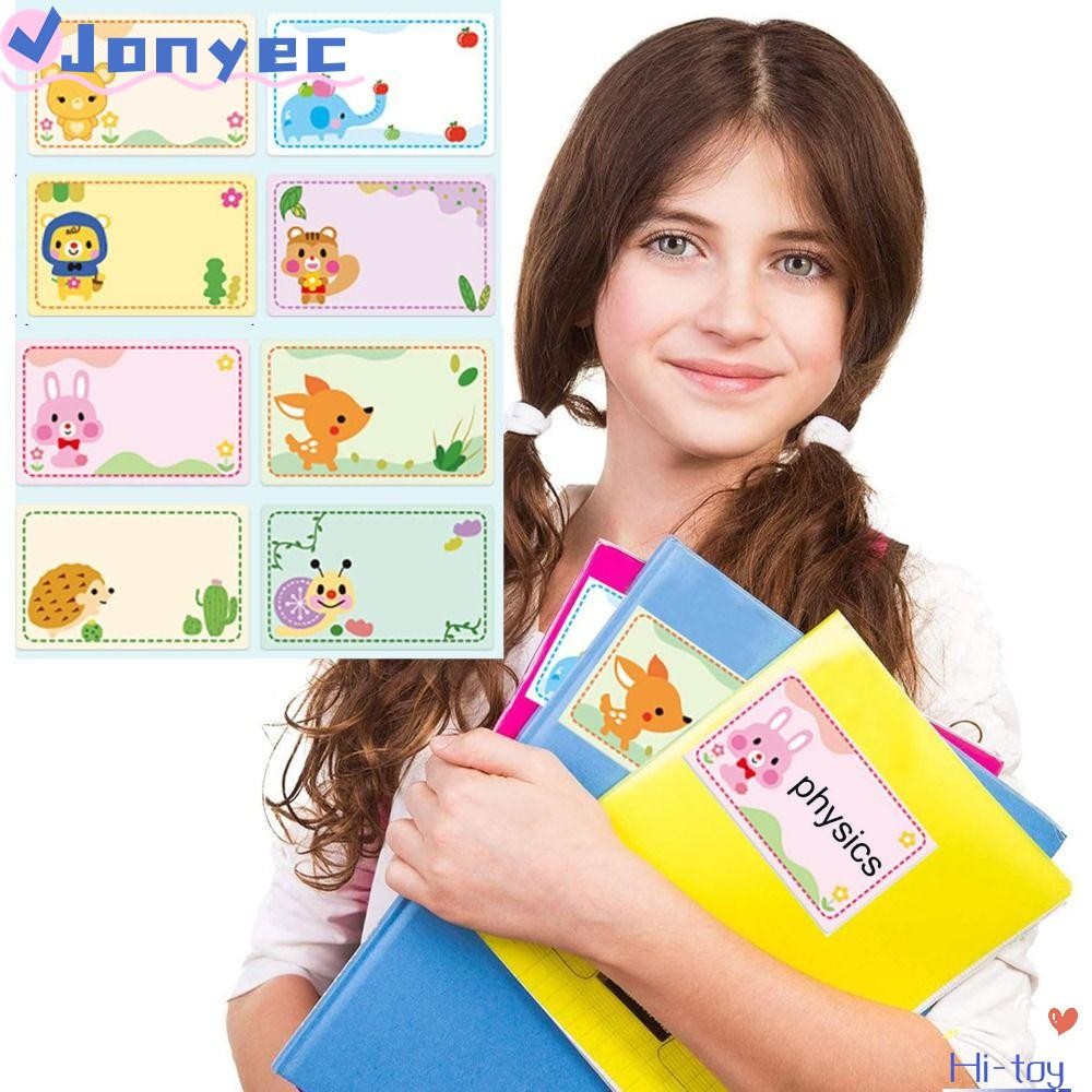 JONY1EC Name Stickers, Self-Adhesive Blank Name Tag, Rectangle Bunny ...