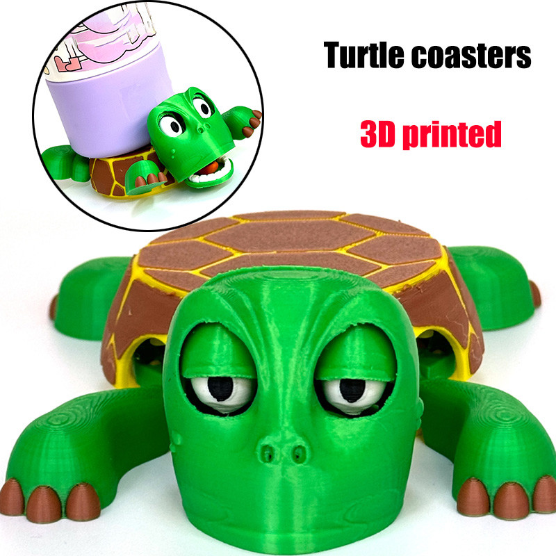 3d Printed Doll Turtle Coasters Creative Funny Toys Tortoise Model ...