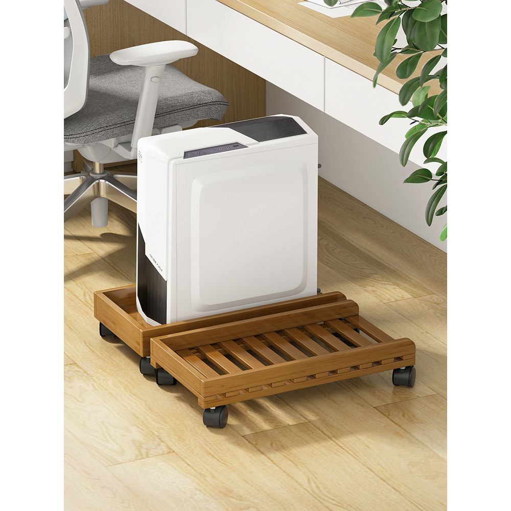 Aipin Desktop Computer Host Stand with Wheels, Movable Cooling Case ...