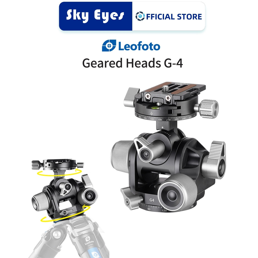 Leofoto G3/G4/G4 PRO Panoramic Geared Head Tripod head with Quick Plate | Shopee Singapore