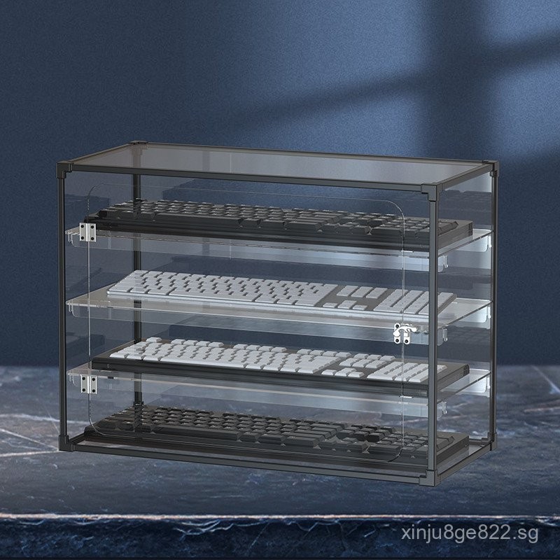Keyboard Display Stand Transparent Display Rack with Door Mechanical ...