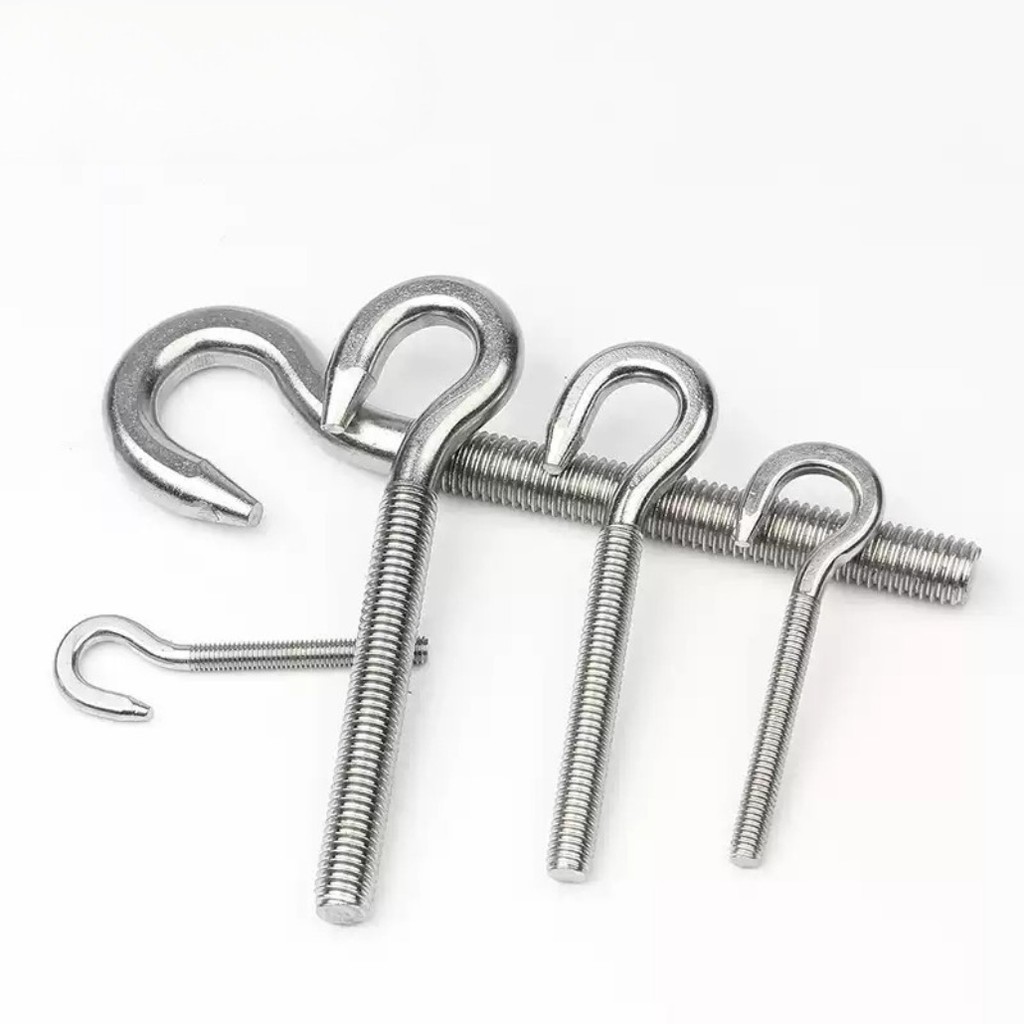 304 Stainless Steel Sheep Eye Hook M4-M20 Hook Screw | Shopee Singapore