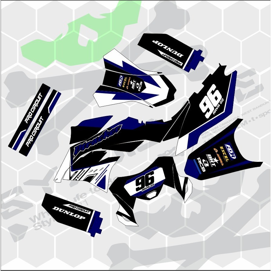 Decal/sticker DTracker/ WR155/ klx BF/ CRF 150/klx Gordon/ full body ...