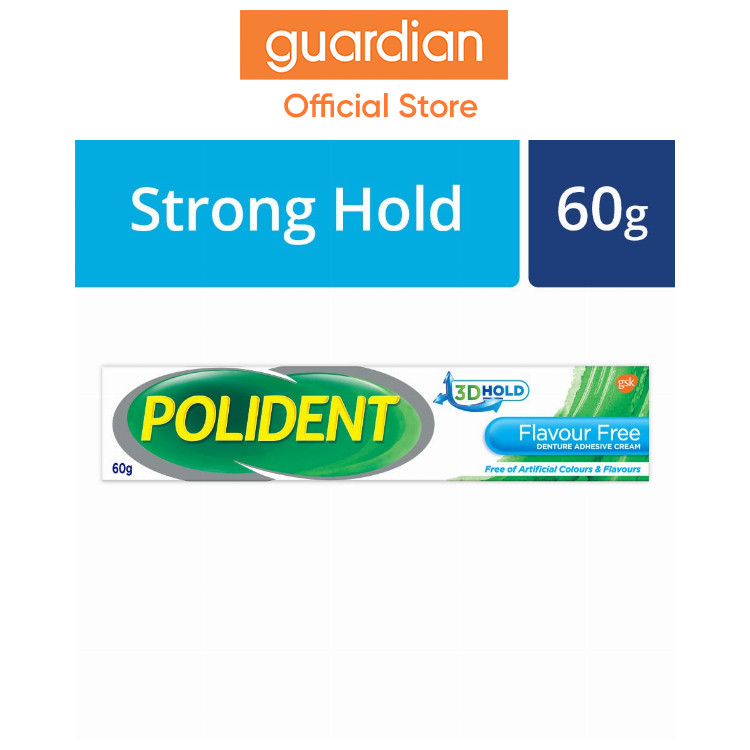 Polident Denture Adhesive Full & Partial False Teeth Fixative Flavour ...