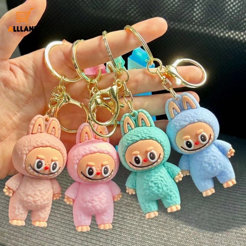 Cute Labubu Monster Keychain - Funny Cartoon Anime Sheep Key Ring - Car ...