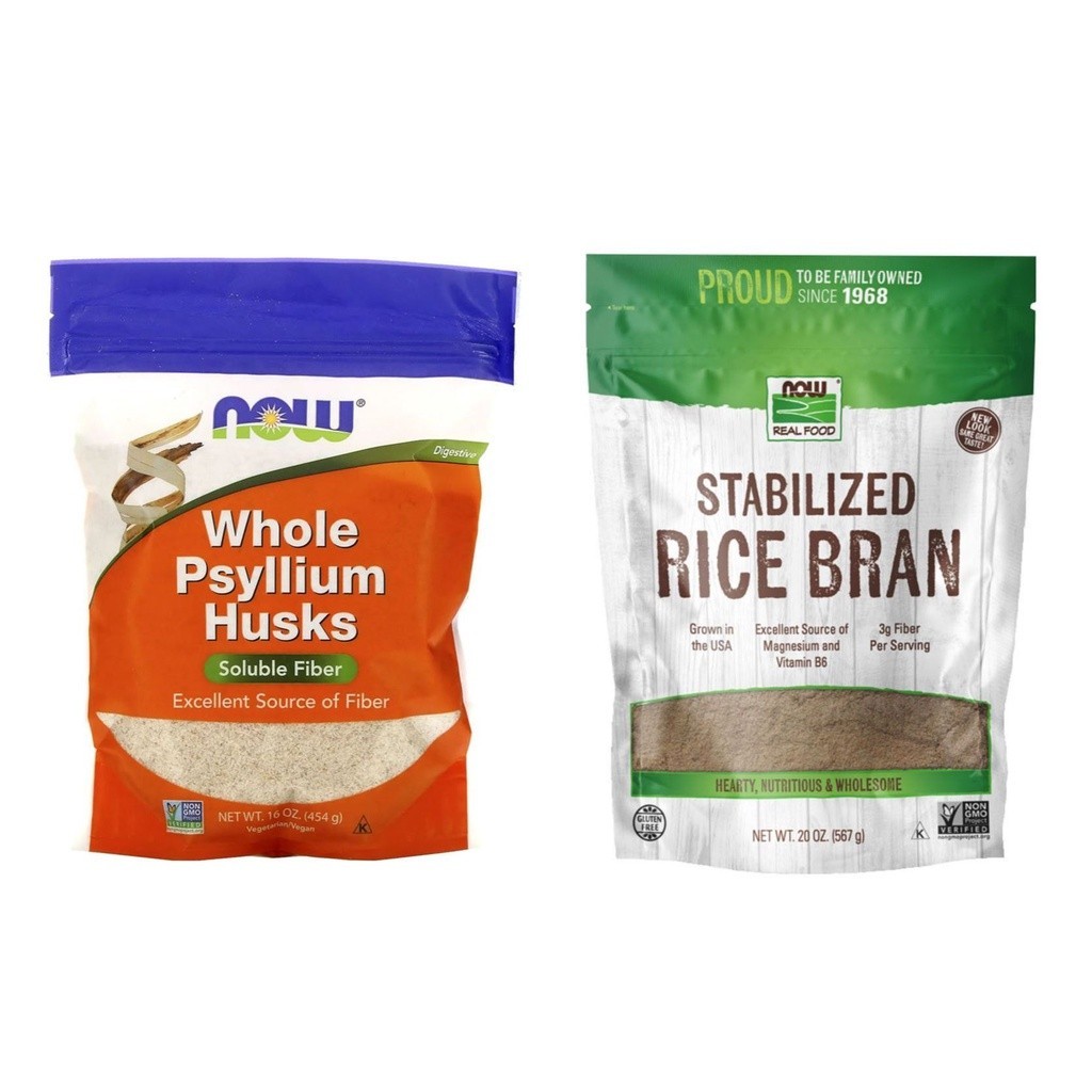 Now Foods Whole Psyllium Husks 24oz / Now Real Food Stabilized Rice ...