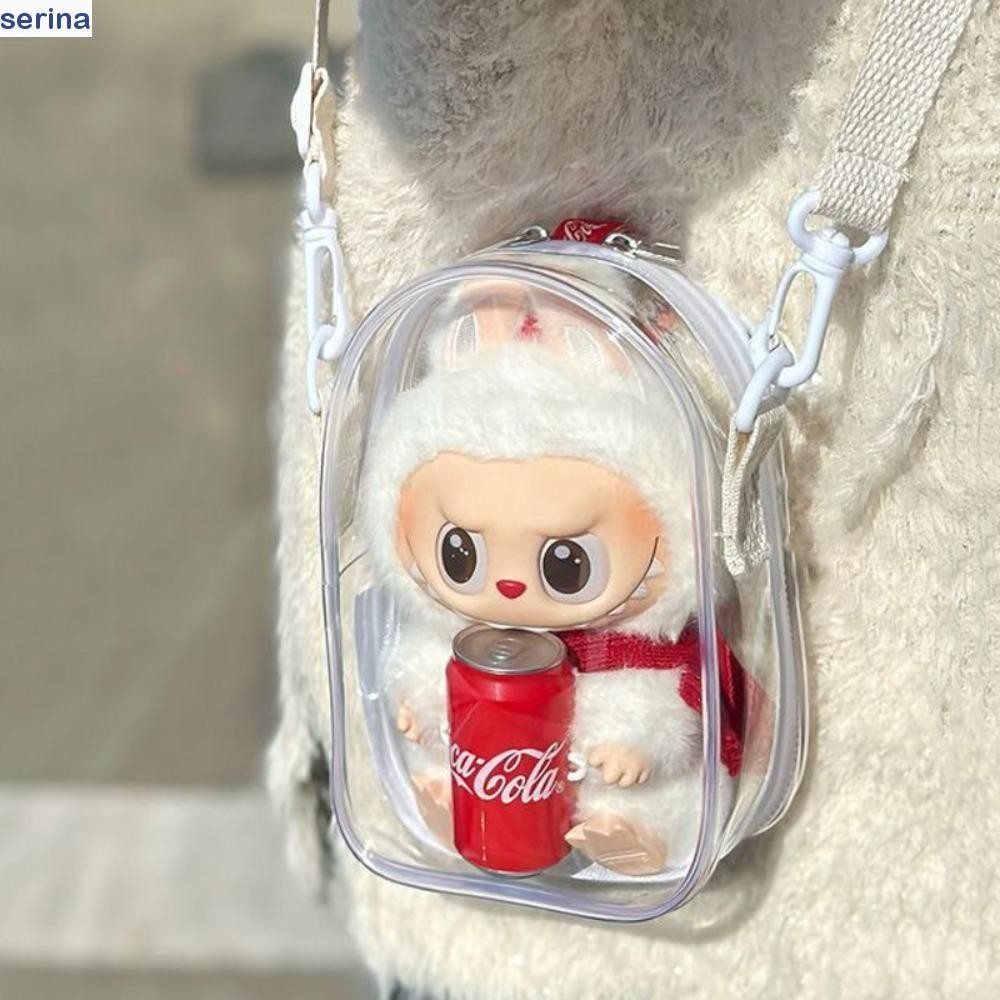 SERINA Cola Labubu V2 Doll Storage Bag, Crossbody Rope Outgoing Sitting ...