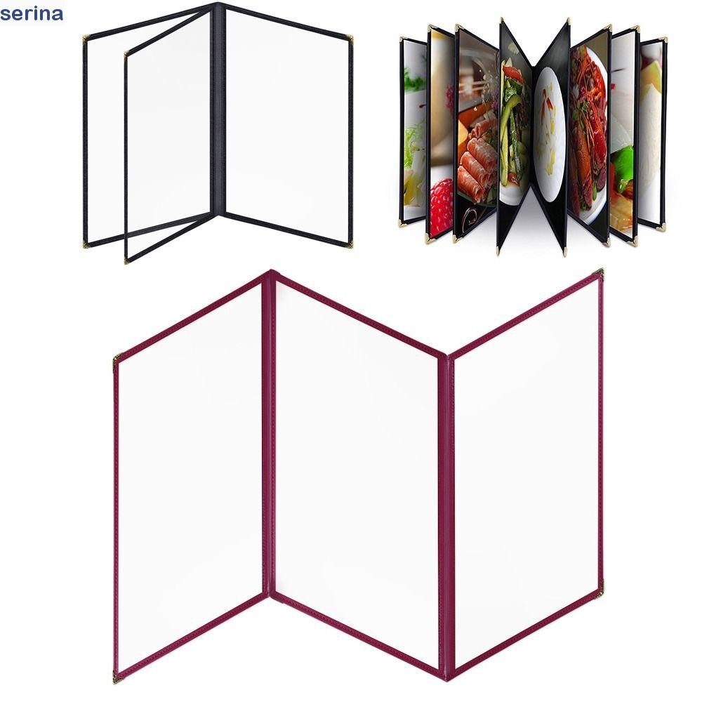 SERINA PVC Transparent Menu Cover, Foldable A4 A4 Menu Paper Holder ...
