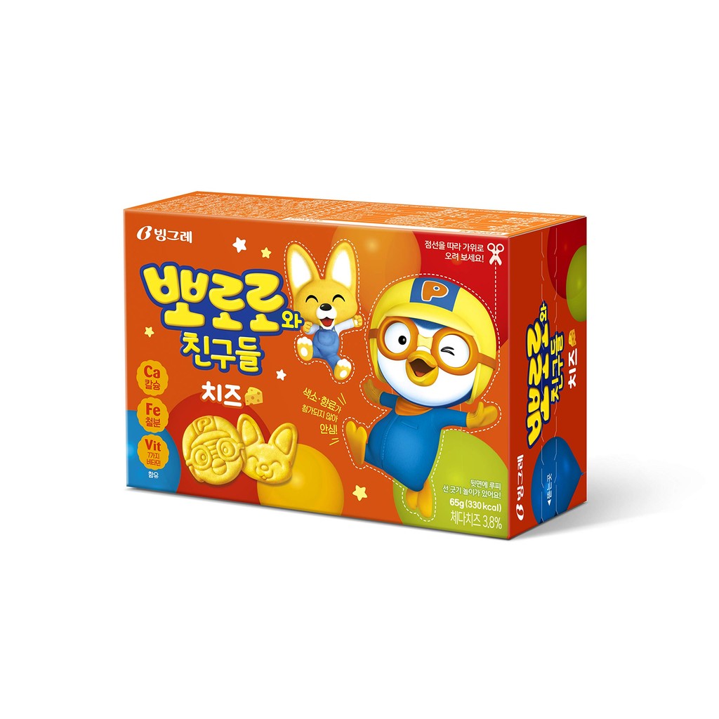BINGGRAE PORORO CHEESE BISCUIT 65G | Shopee Singapore
