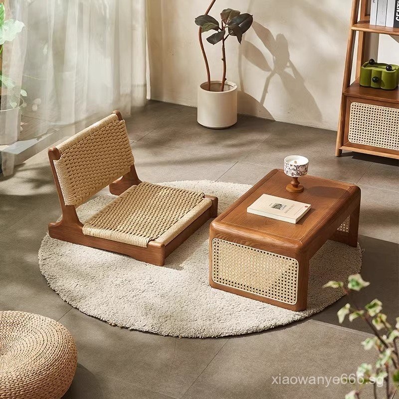 Japanese Tea Chair Rattan Tatami Seat Washitsu Chairs Bay Window ...