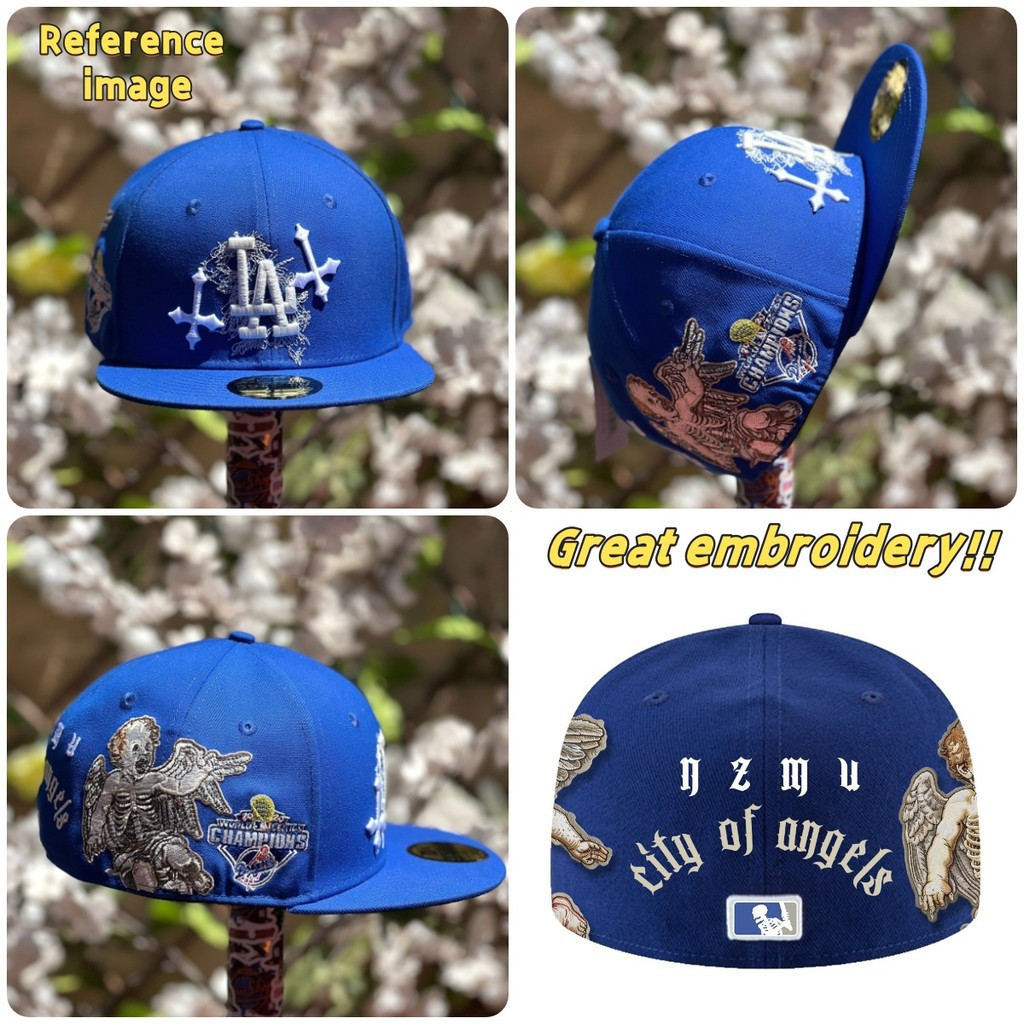 MLB Los Angeles Dodgers City of Angels Fitted Hat Skeleton Angel ...