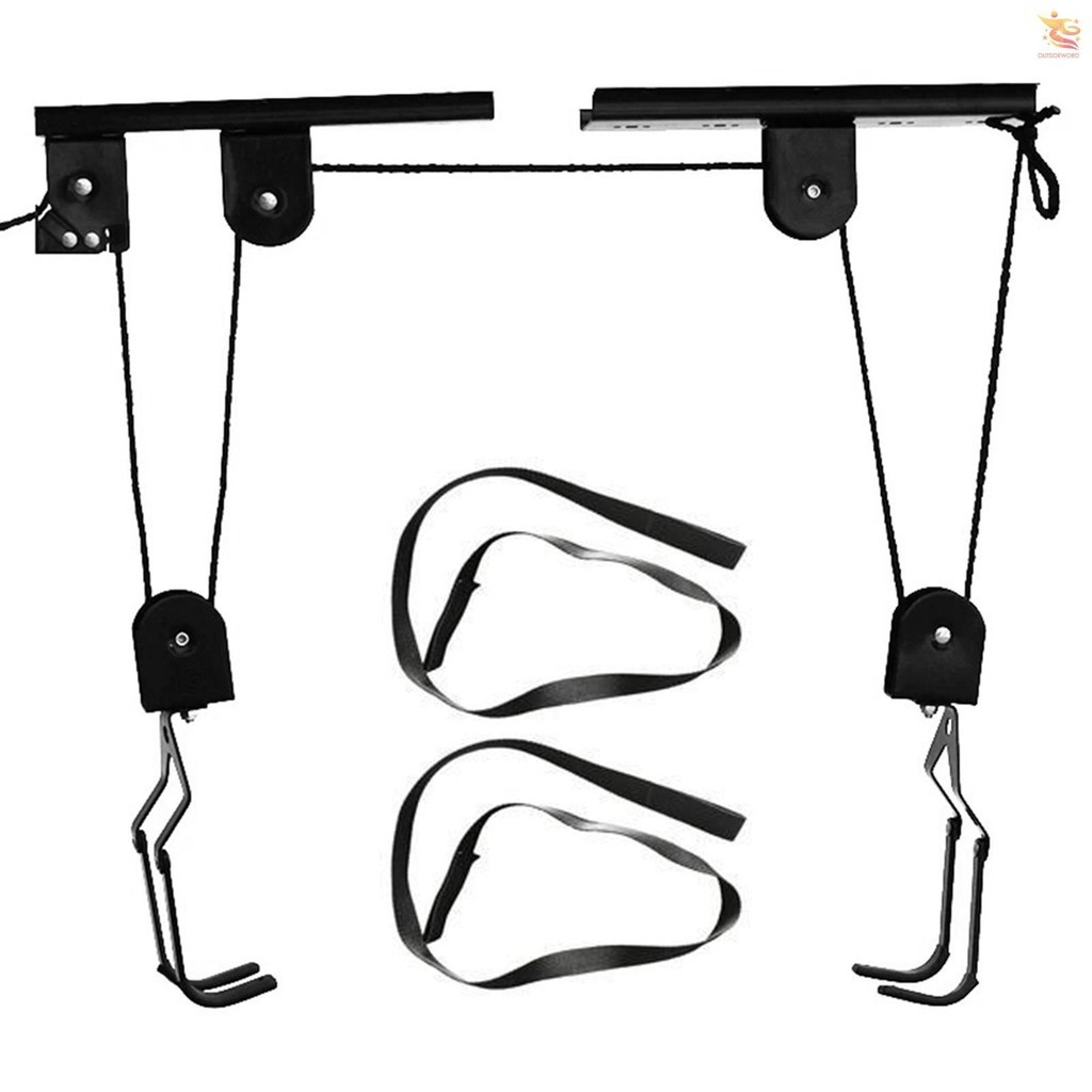 ODXP Bicycle Hoist Garage Storage Bike Lift Pulley System with 60kg ...