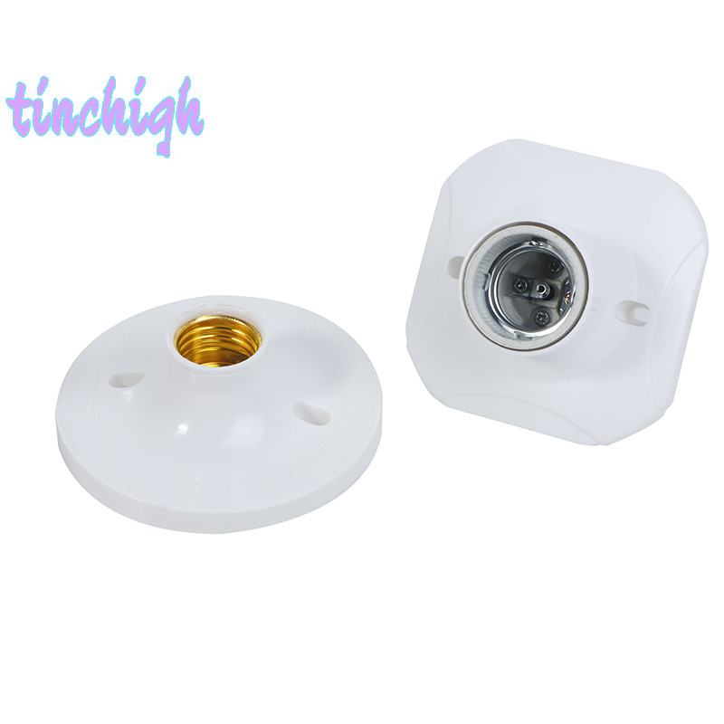 [TinchighS] E27 LED Light Bulb Holder Round Socket Base Hanging Lamp ...
