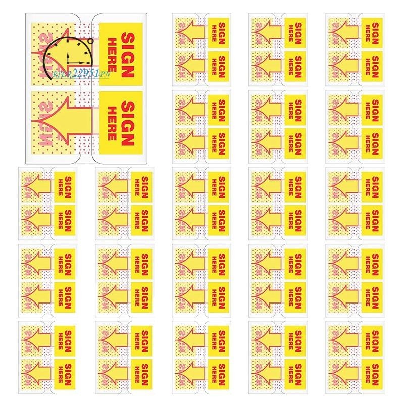 300 Piece Sign Here Stickers Sign Here Flags with Dispenser Arrows Flag ...