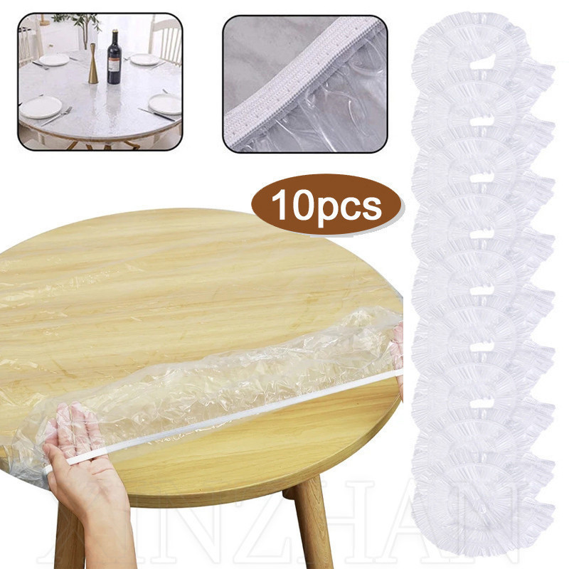 Waterproof, Oil-proof, Anti Foul - Transparent Round Plastic Table ...