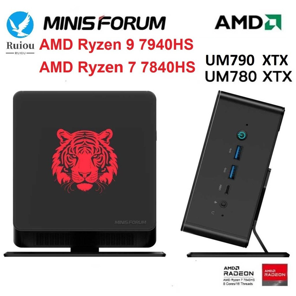 Minisforum UM790 XTX UM780 XTX AMD Ryzen 9 7940HS 7 7840HS Mini PC ...