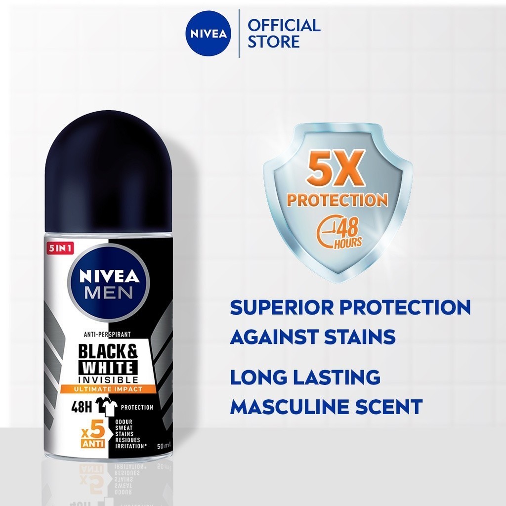 NIVEA Deodorant Male Black & White Ultimate Impact 50ml / deodorant ...