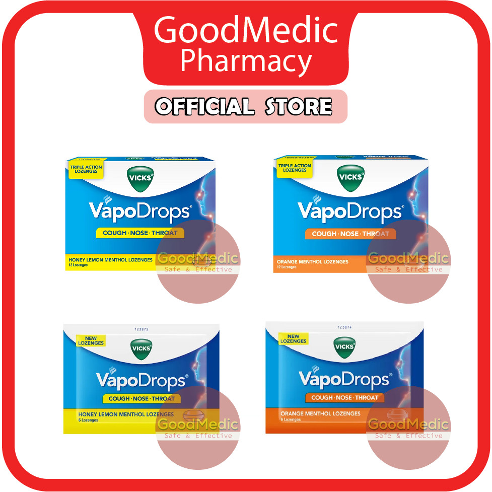 Vicks Vapodrops Cough-Nose-Throat Triple action Lozenges (Honey Lemon ...