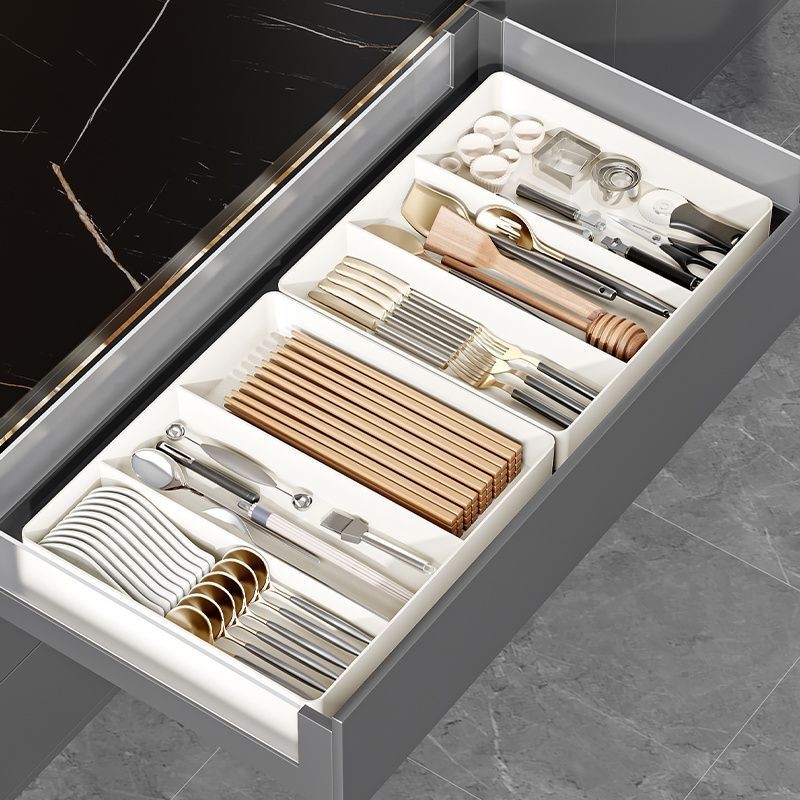 Plastic Kitchen Drawer Organizer Adjustable Drawer Organizer Practical ...