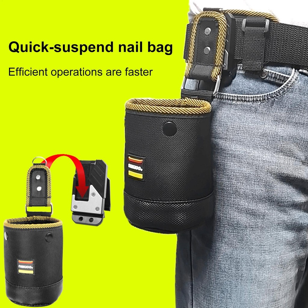 Small Waist Carpenter Tool Bag Waterproof Utility Bag for Woodworking ...