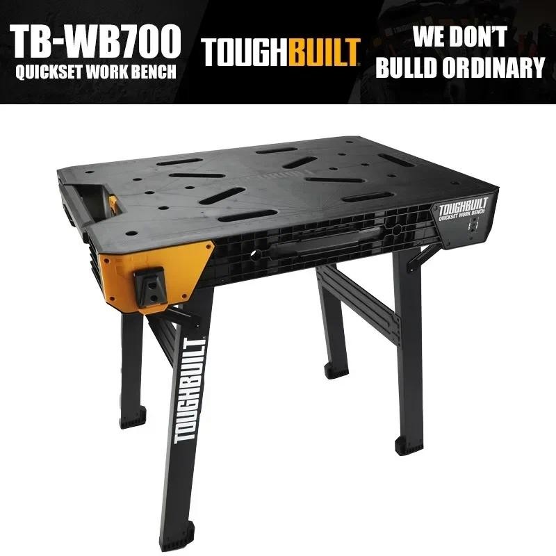 ToughBuilt TB-WB700 QuickSet Work Bench Large Work Surface Metal Legs ...