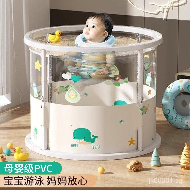 Singapore spot Foldable Baby Swimming Home Swimming Pool Baby Bath for ...