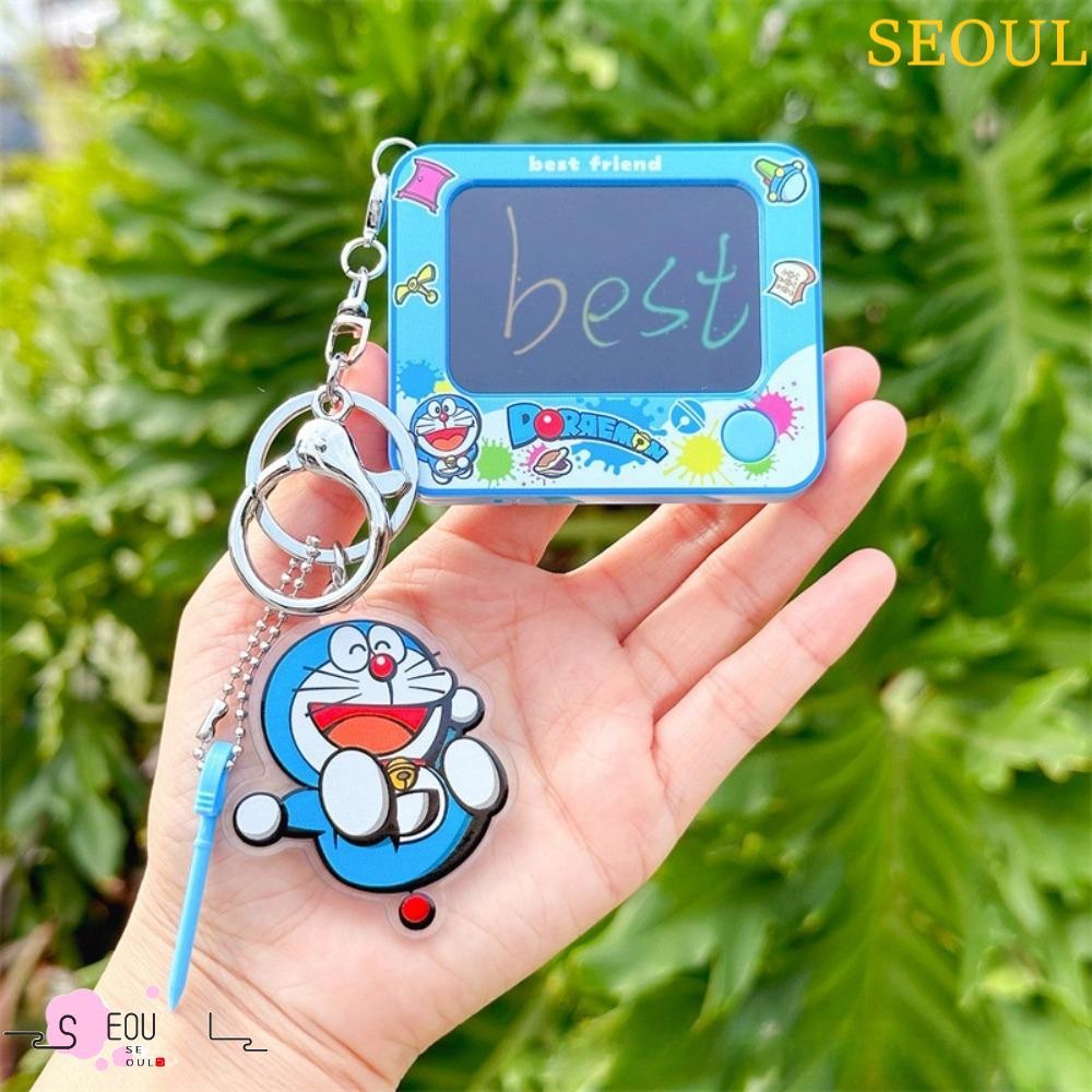 SEOUL Doraemon Drawing Board Keyring, Fingertip Reusable Doraemon ...