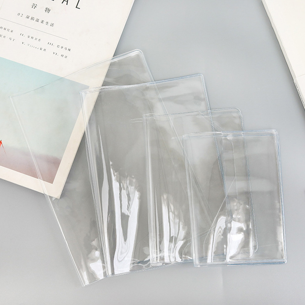 Transparent Handbook Protective Cover Hand Account Sleeve PVC Book DIY ...
