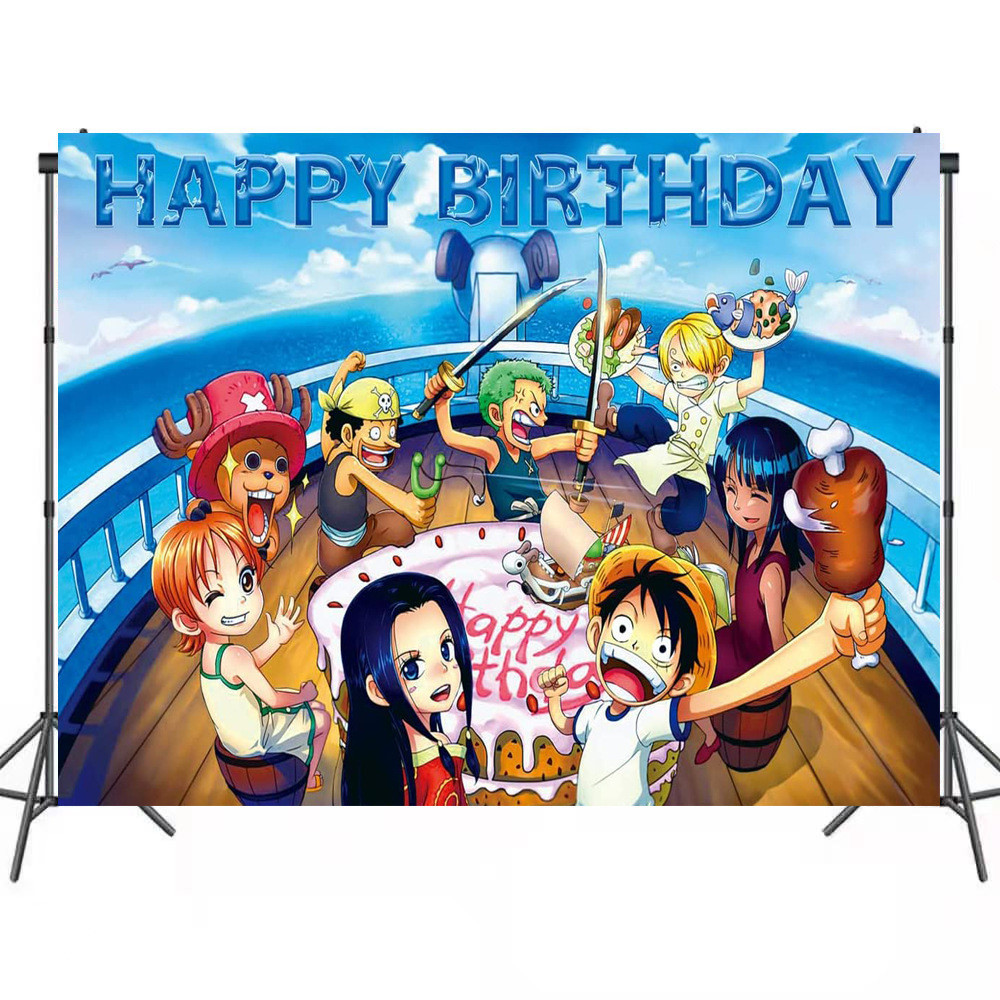 [SG] One Piece Anime Comic Party Photography 5x3ft Backdrop Banner ...