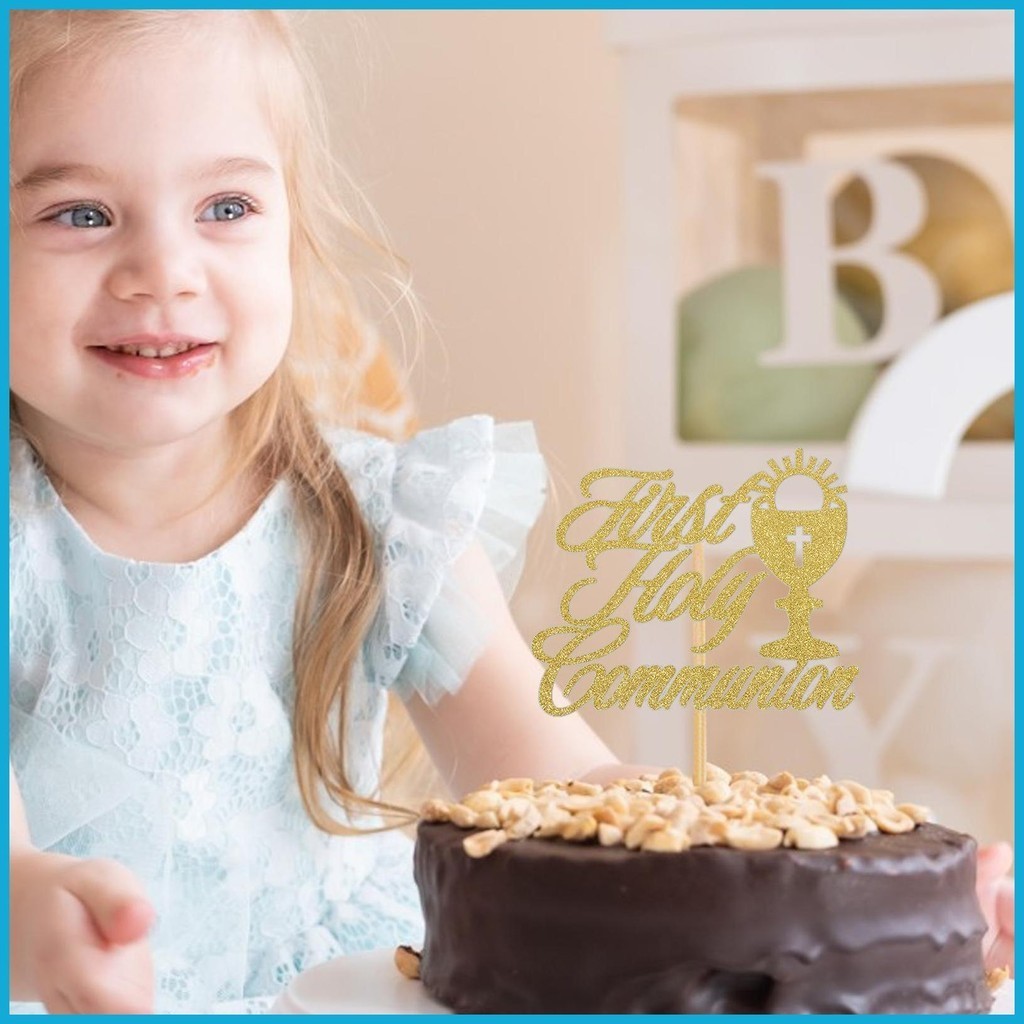 First Holy Communion Cake Topper Religious Cake Topper God Bless Cake ...