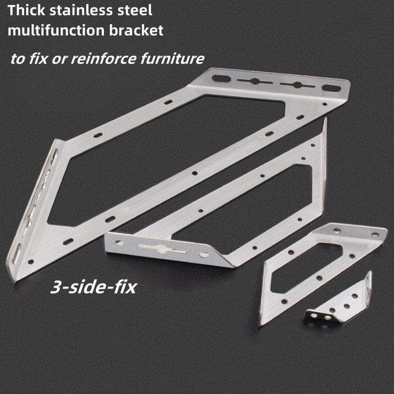 three-side-fix multifunction stainless steel connection/corner bracket ...